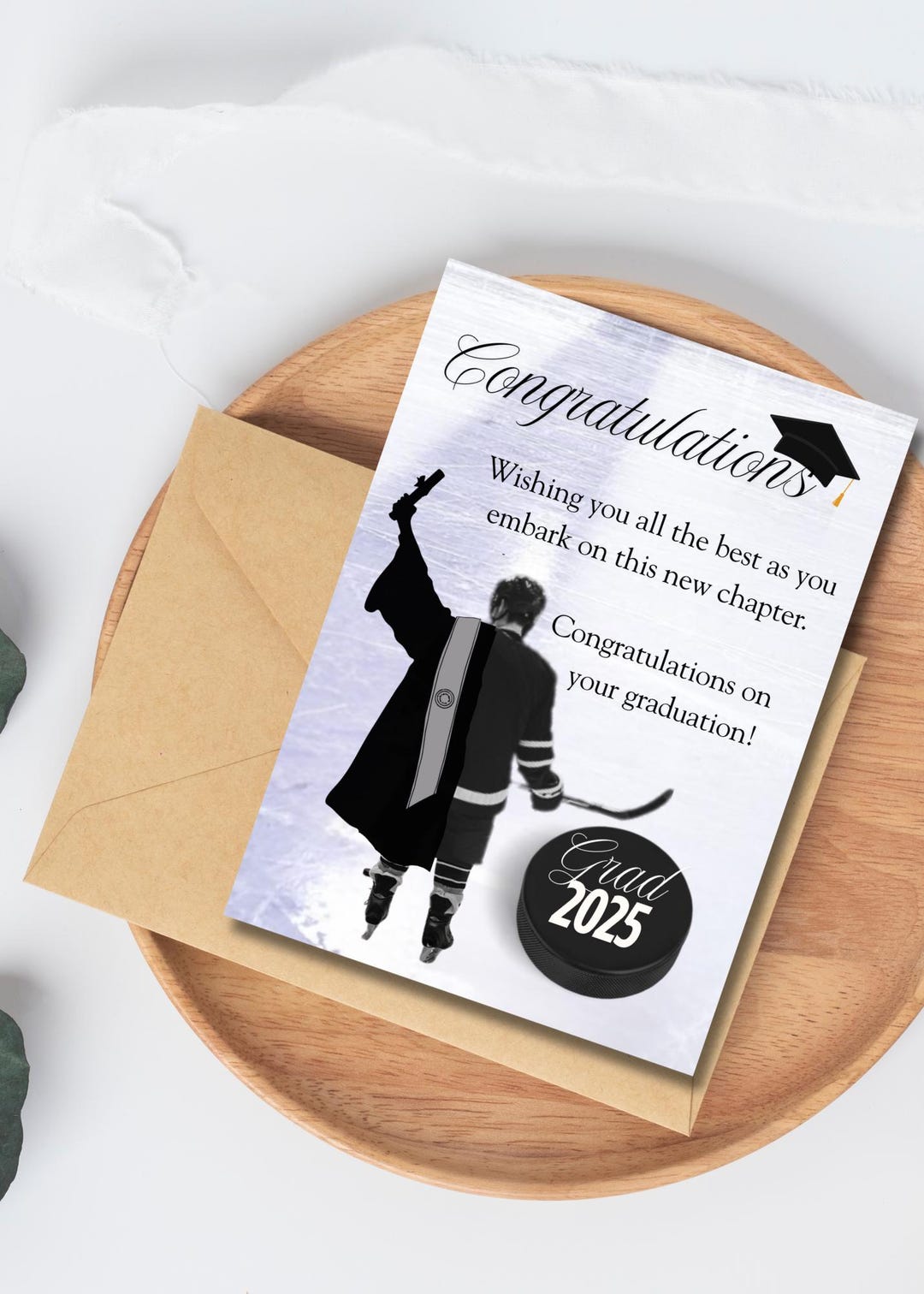 Printable Hockey Graduation Card - Digital Download - Sports Graduation ...