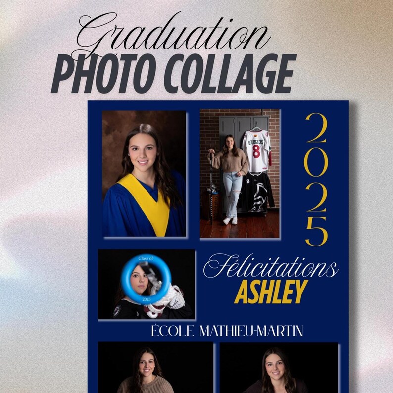 Custom Graduation Photo Collage Template, Graduation Photo Montage ...