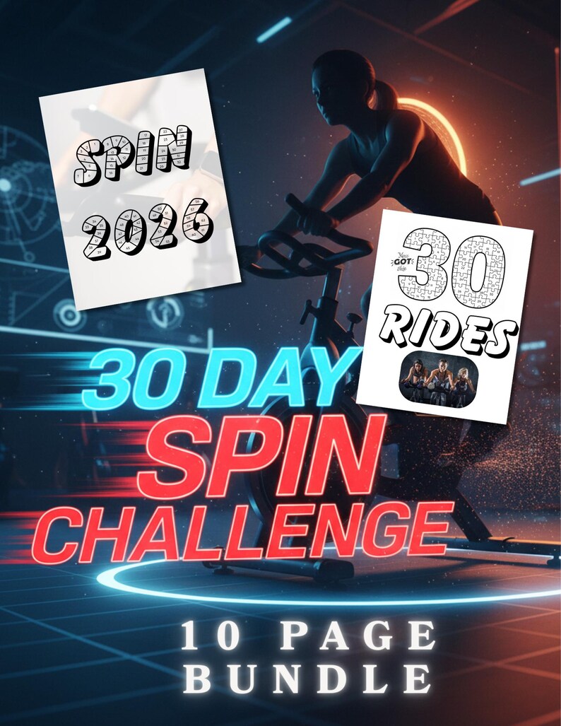Spin Challenge Tracker Bundle | Peloton Workout Log (PDF Pattern) - Etsy