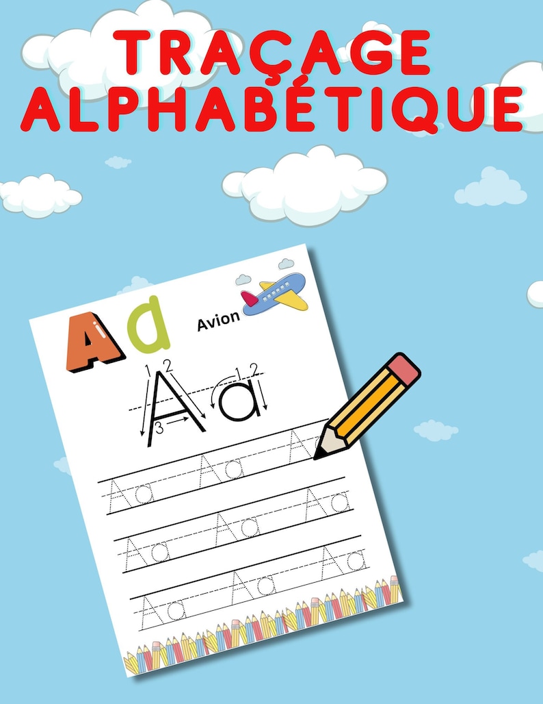 French Alphabet Tracing Worksheet – 26 Pages, Preschool (PDF Pattern ...