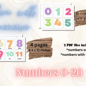 Number Flashcards Homeschool Printables - Etsy