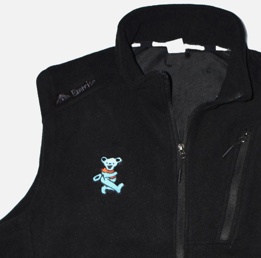 Grateful Dead Dancing Bear Fleece Vest With More Dancing Bears on Back ...
