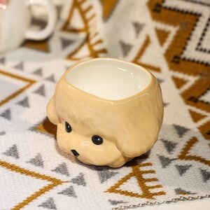 Handmade Ceramic Teddy Bear Dog Mug. Hand Painted Pet Mug. Coffee Mug ...