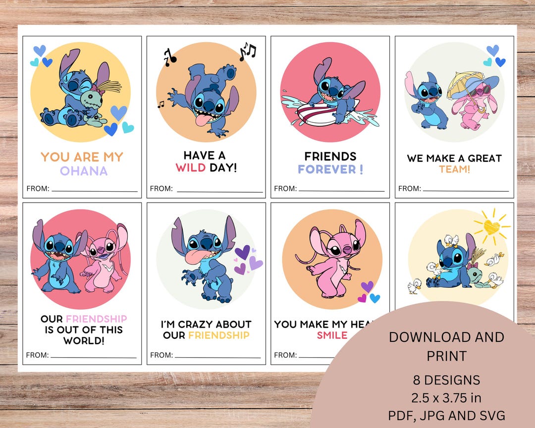 Stitch Friendship Card, Friendship Card, Stitch Love Day, Stitch ...