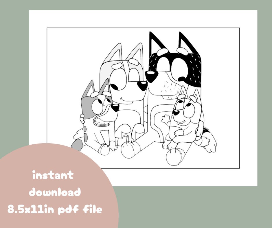 Bluey Coloring Pages, Toddler Activities, Fine Motor Skills, Kid ...