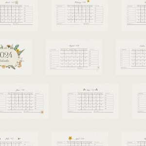 Digital Calendar, 2024 Calendar, Printable Calendar, Boho Calendar ...
