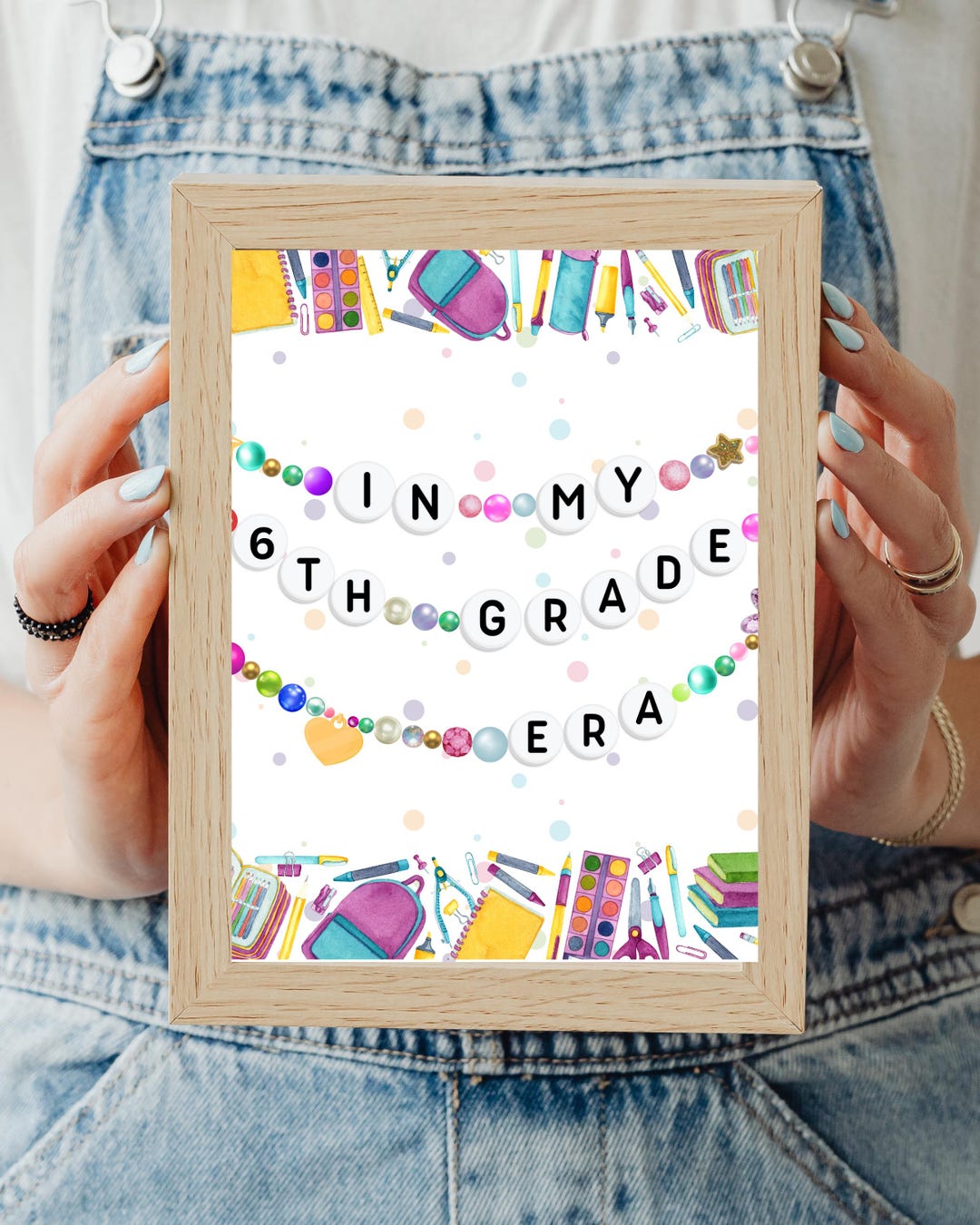 Grades 1-8, Back to School Era, First Day of School Sign, Seventh GRADE ...