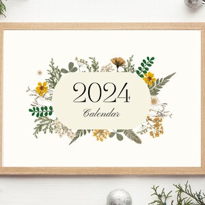 Digital Calendar, 2024 Calendar, Printable Calendar, Boho Calendar ...