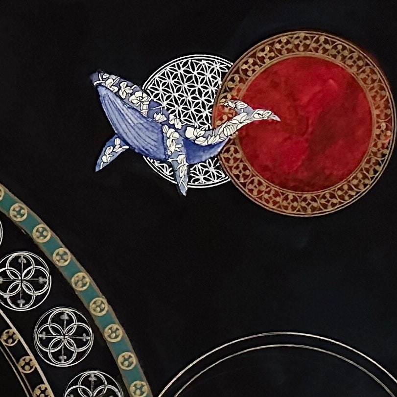 Guru Gobind Singh Ji With His Horse Neela. Inspired by Persian Geometry ...