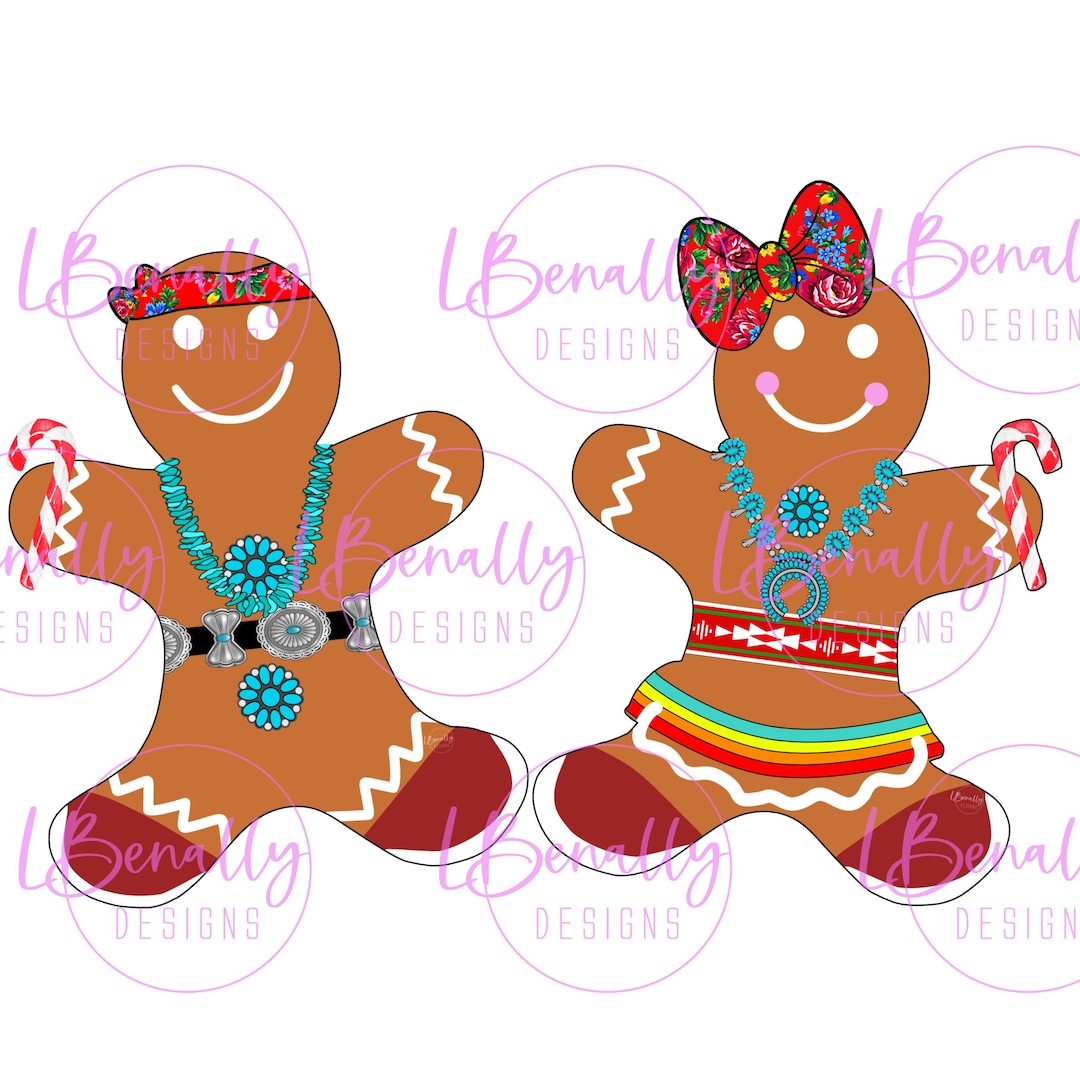 Gingerbread Girl and Boy Navajo Ya'at'eeh Keshmish, Merry Christmas ...