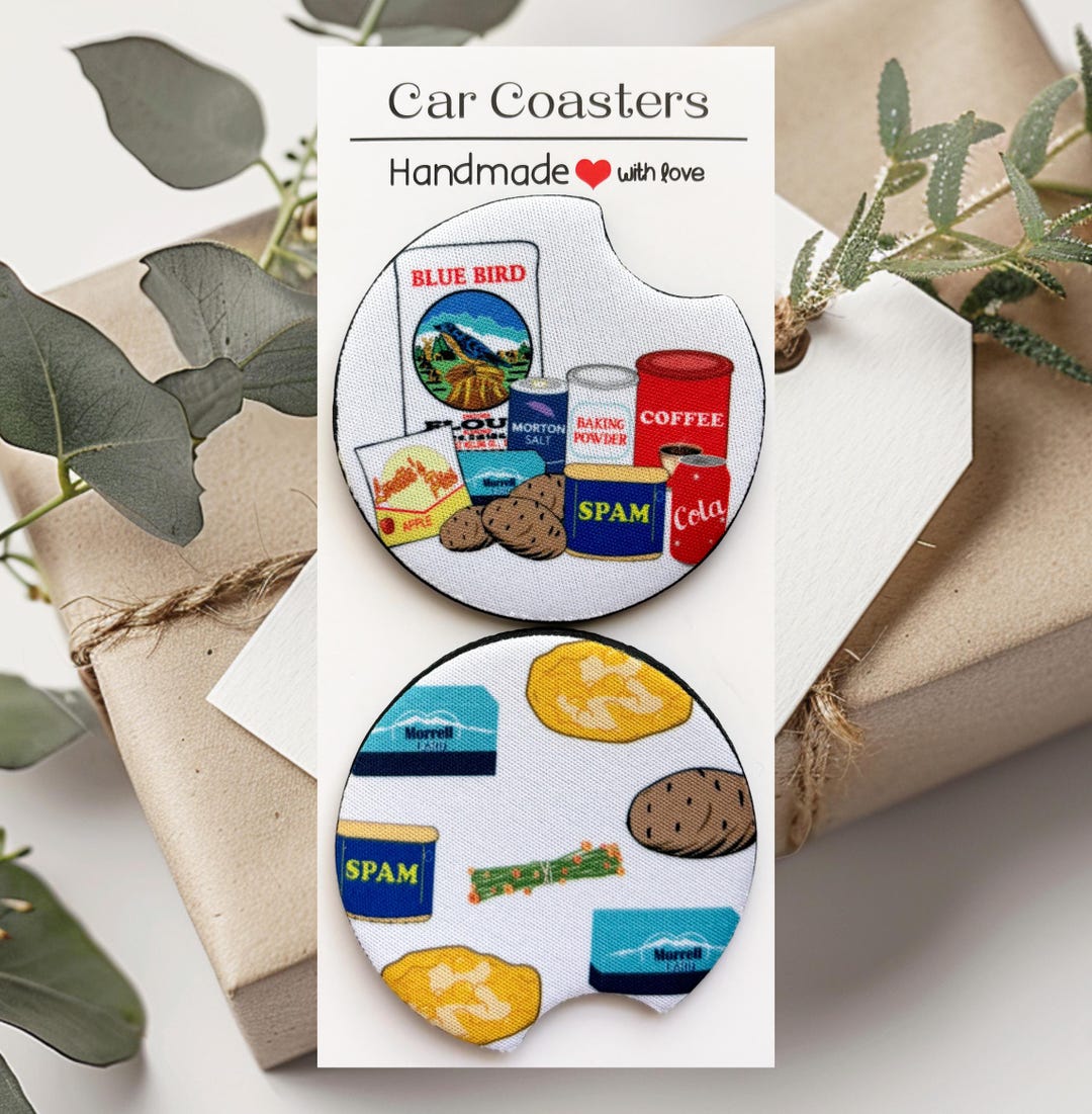 Car Coasters Set, Native Navajo Designs, Indigenous, Aesthetic, Blue ...