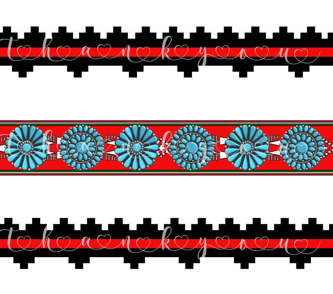 Navajo Basket Design PNG 20oz Skinny Tumbler Sublimation Wrap ...