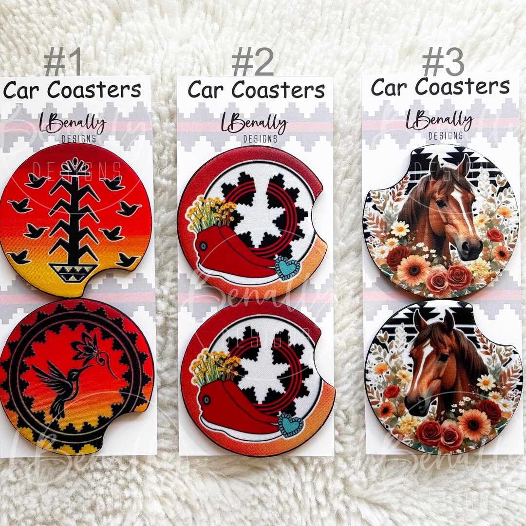 Car Coaster Set, Native American, Indigenous, Gift, Aesthetic ...