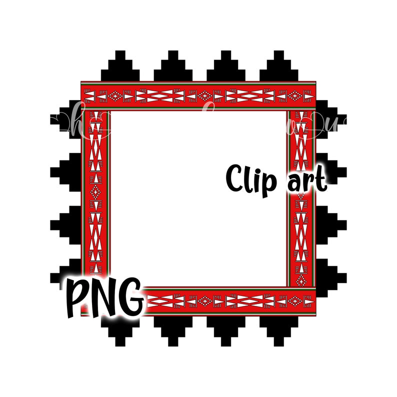 Navajo Basket Square Frame PNG Clip Art, Native American, Indigenous ...