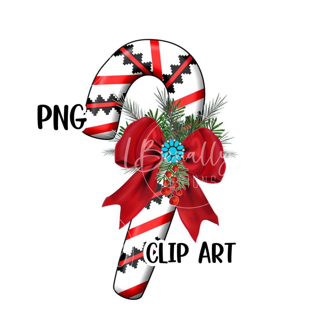 Candy Cane Wreath, Christmas PNG, Native American, Indigenous ...