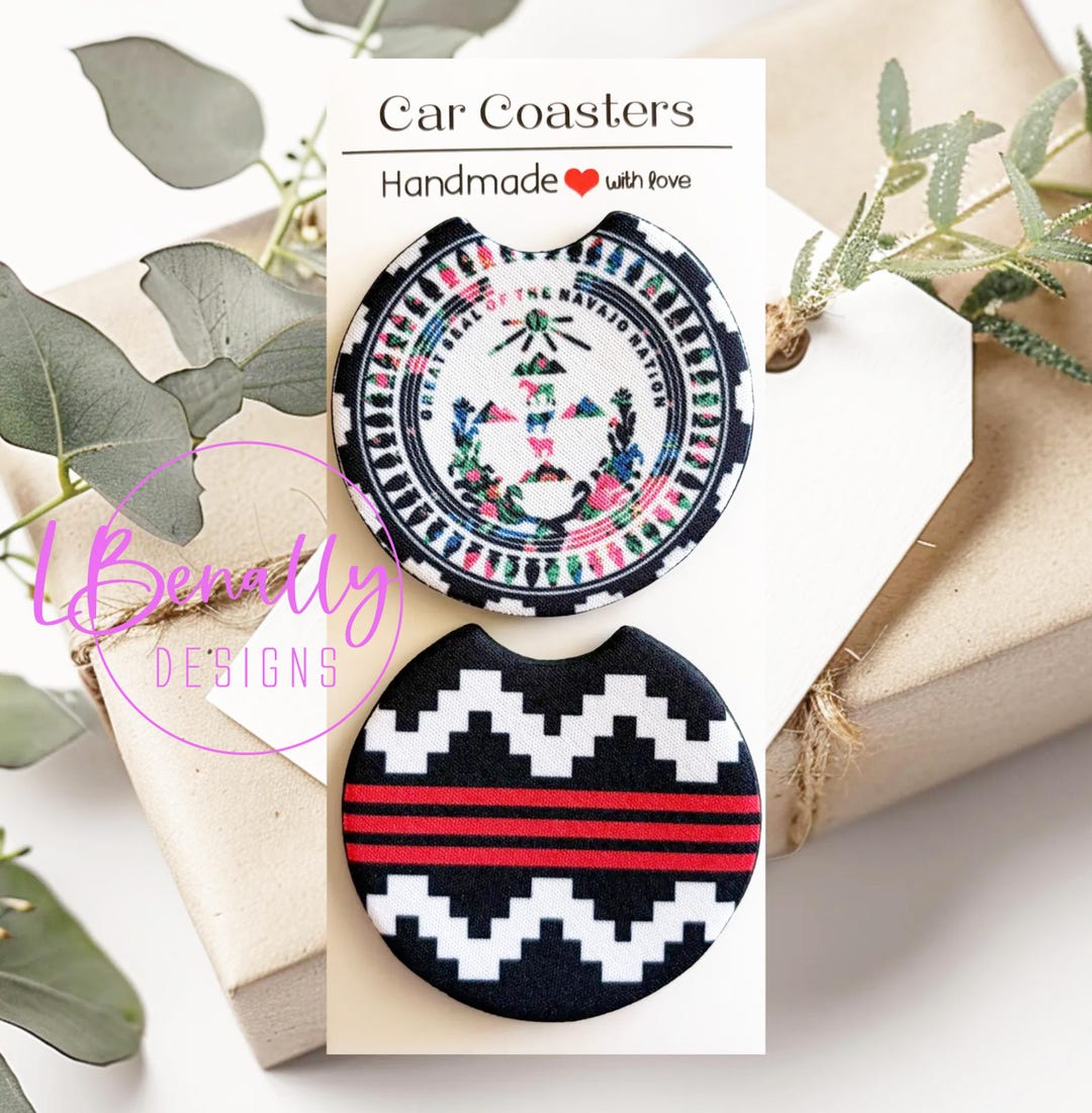 Car Coasters Set, Native Navajo Designs, Native American, Indigenous ...