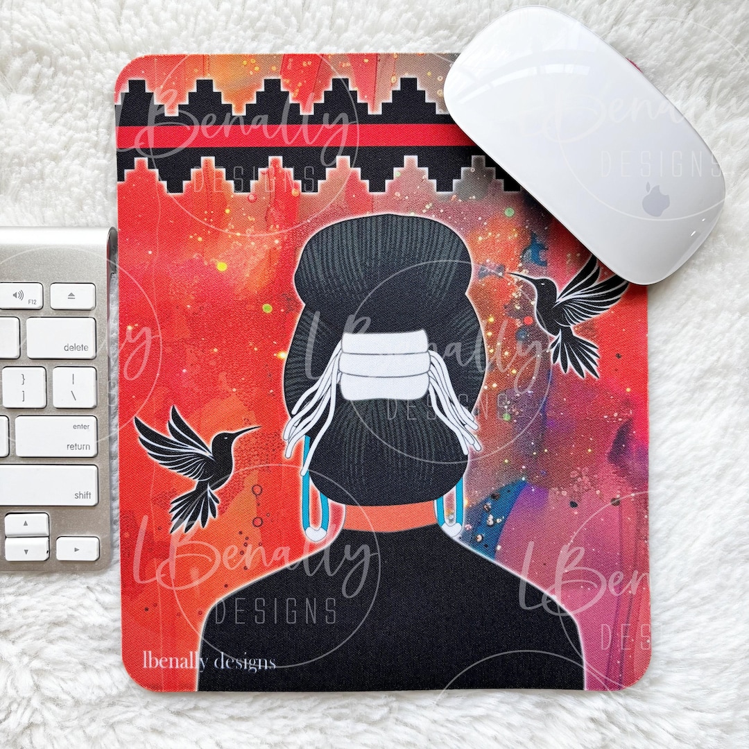 Mouse Pad, Home Office Decor, Native American, Indigenous, Navajo Woman ...