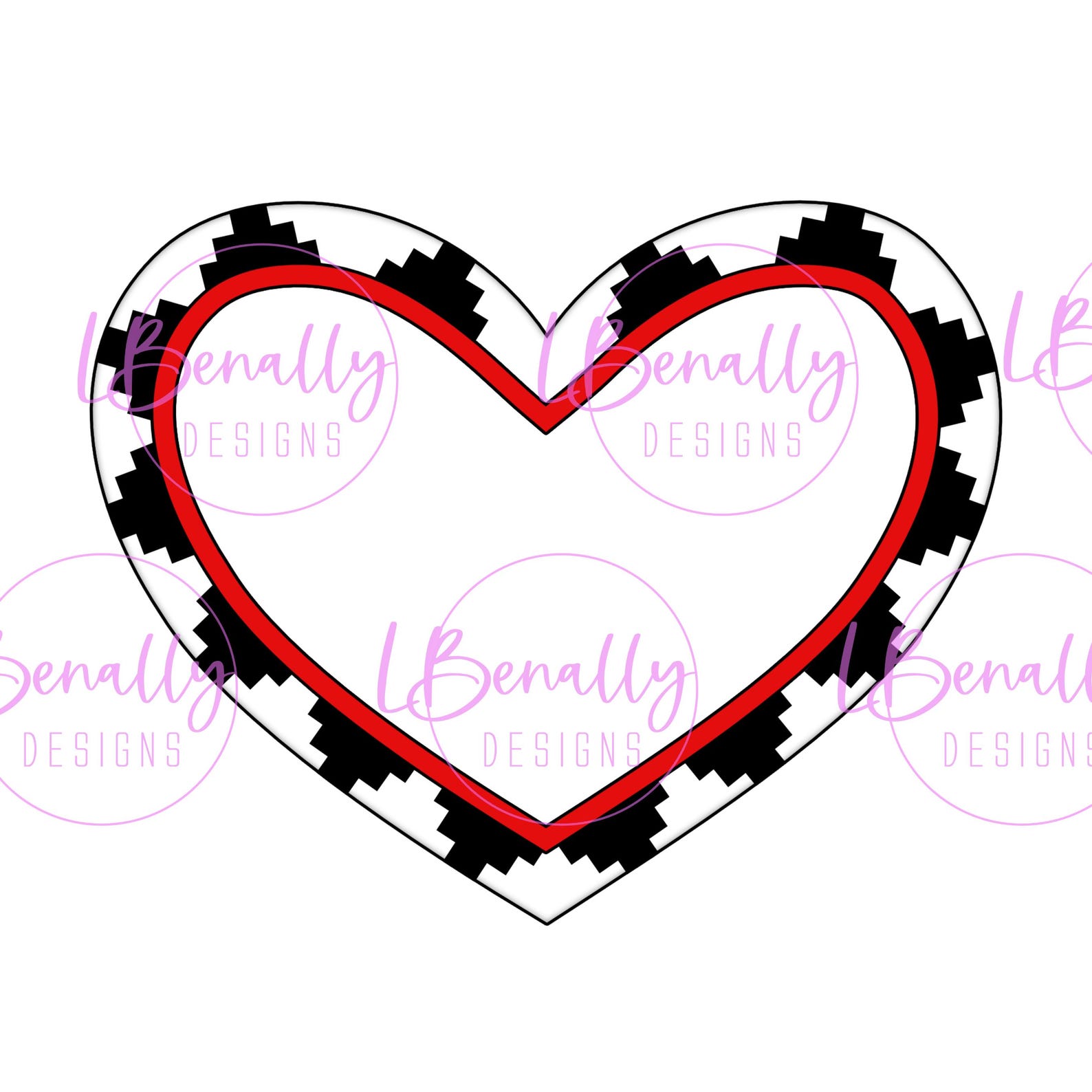 Navajo Basket Border Heart, PNG, Clip Art, Native American, Indigenous ...