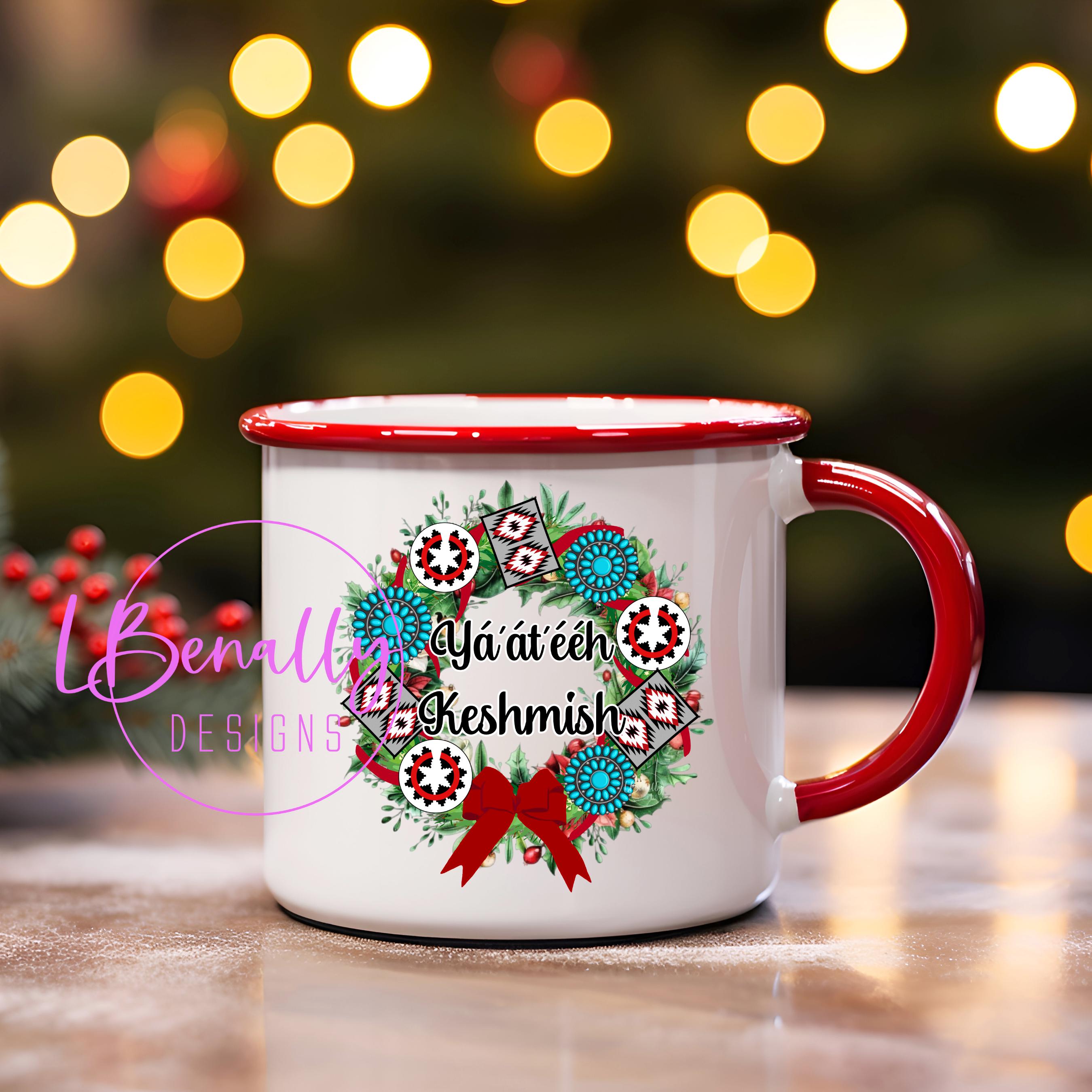 Ya'at'eeh Keshmish Wreath, Christmas PNG Aesthetic, Native American ...