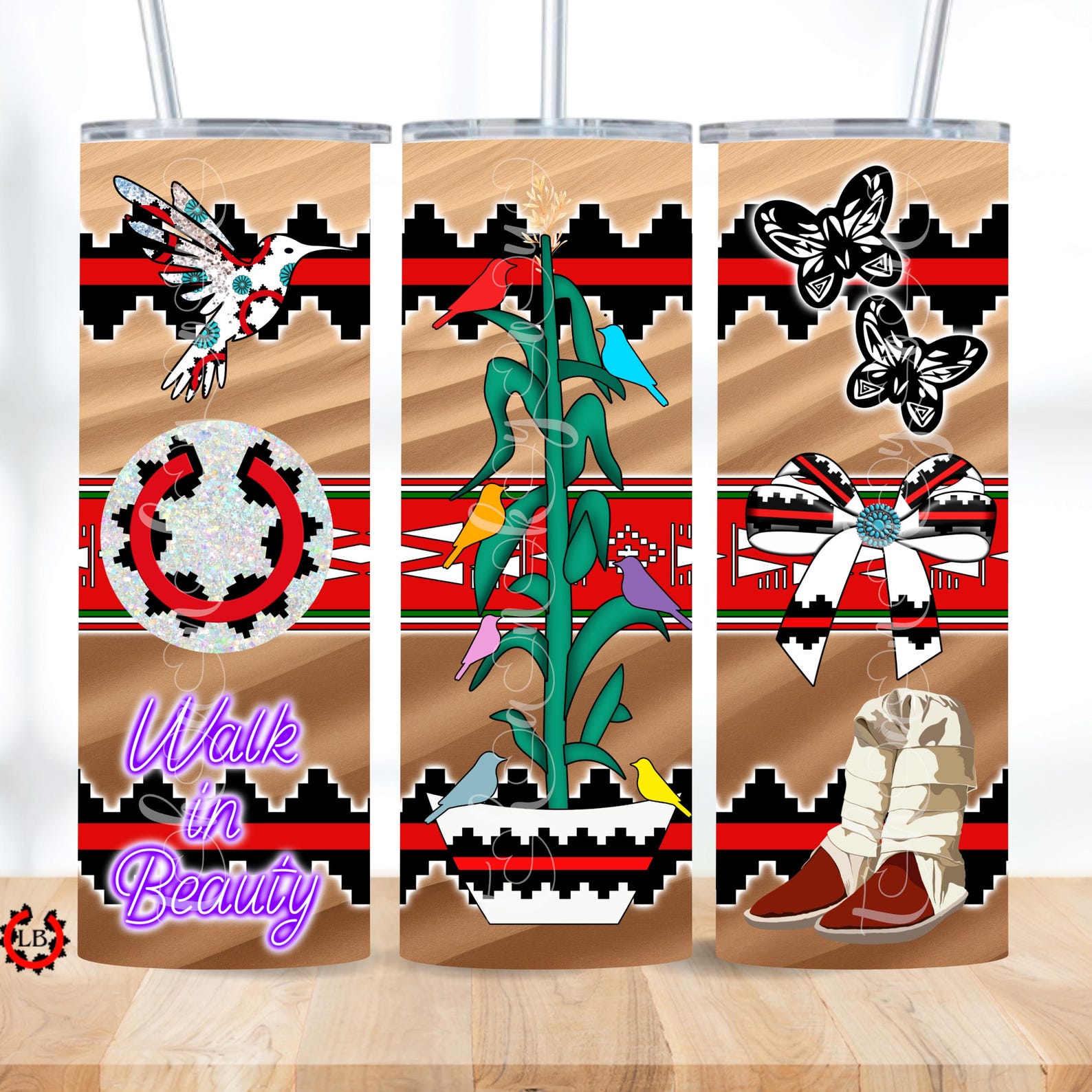 Navajo Basket Cornstalk Design 20oz Sublimation Tumbler Wrap, PNG ...