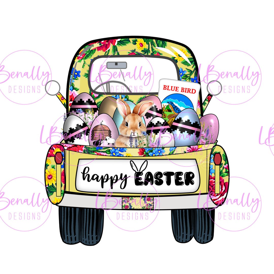 Happy Easter Truck PNG Clip Art, Easter Bunny Eggs, Native American ...
