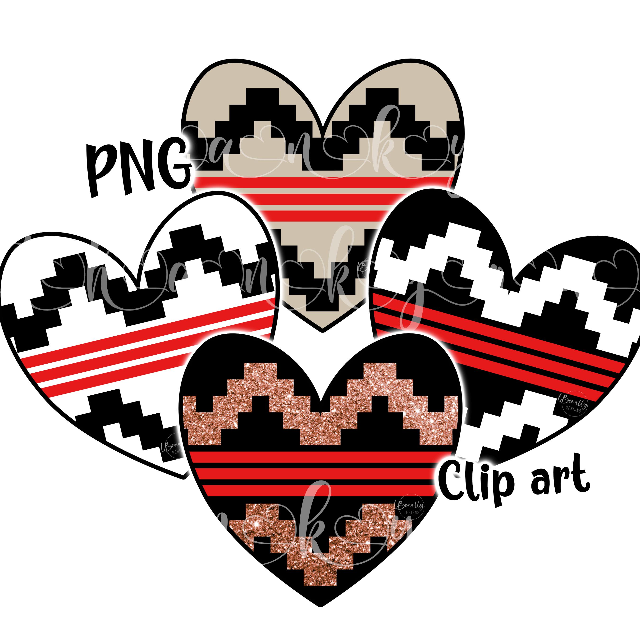 Navajo Basket Heart, PNG Clip Art, Sublimation DTF, Aesthetic, Black ...