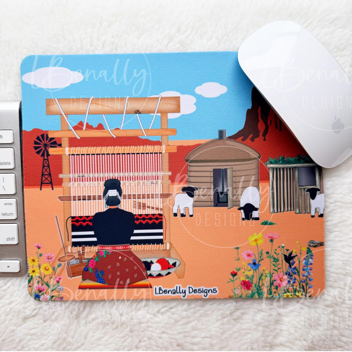 Mouse Pad, Home Office Decor, Native American, Indigenous, Navajo ...
