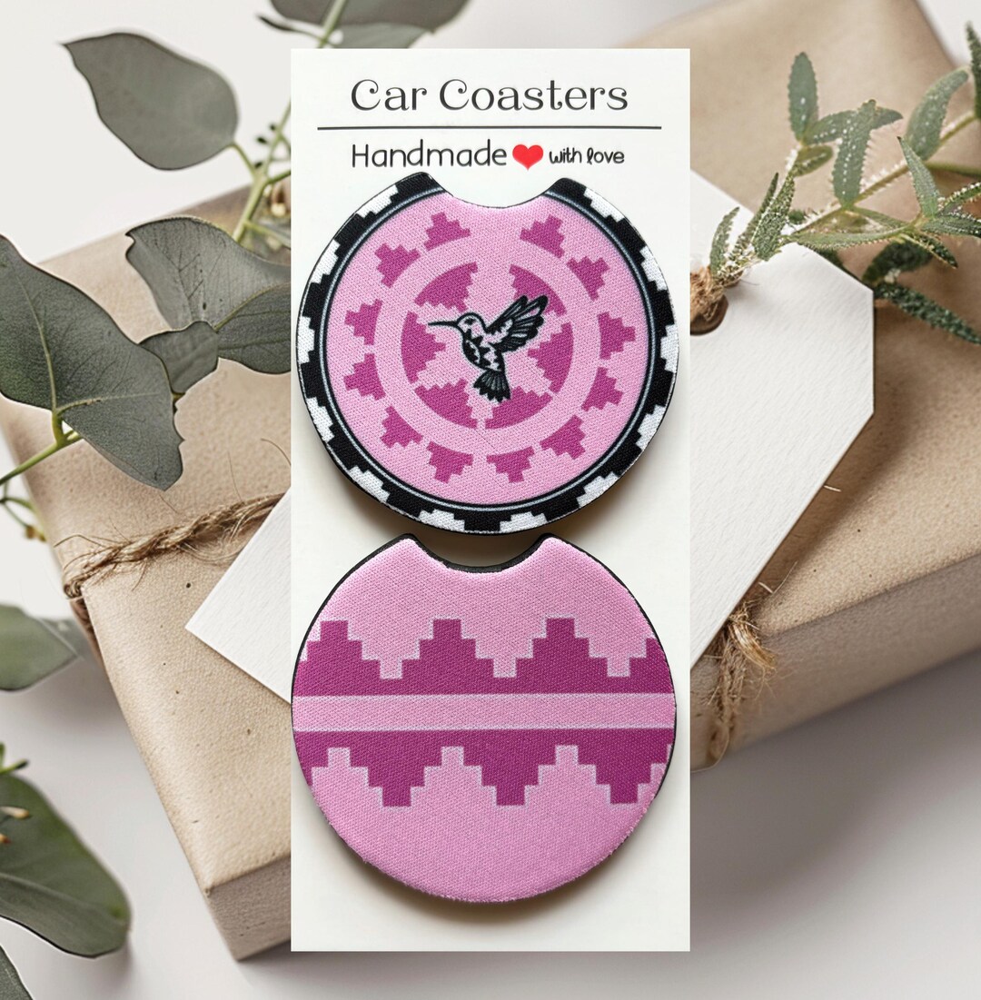 Car Coasters Set, Native Navajo Designs, Native American, Indigenous ...