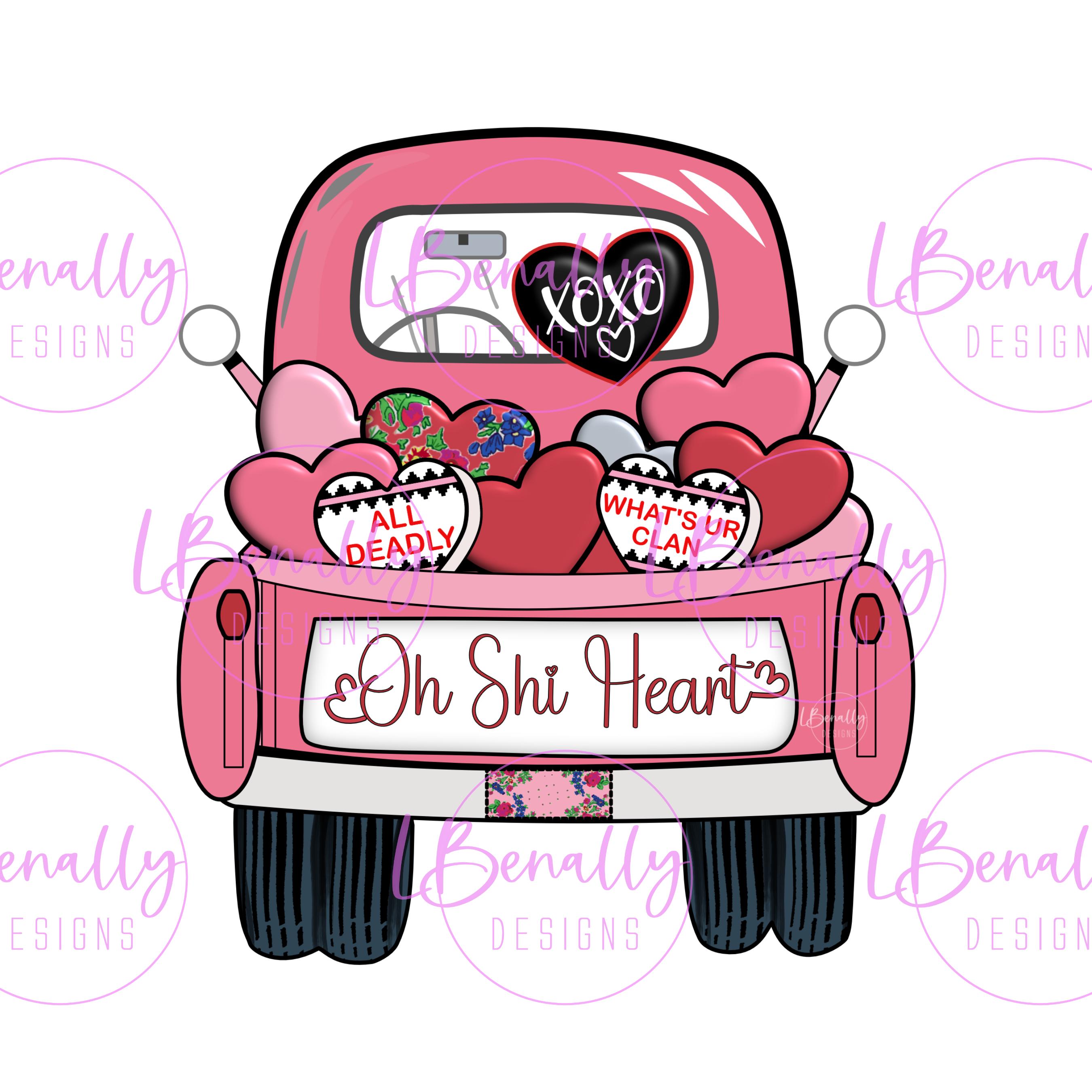 Valentine's Day Truck, Native Navajo Card PNG Clip Art, Indigenous ...