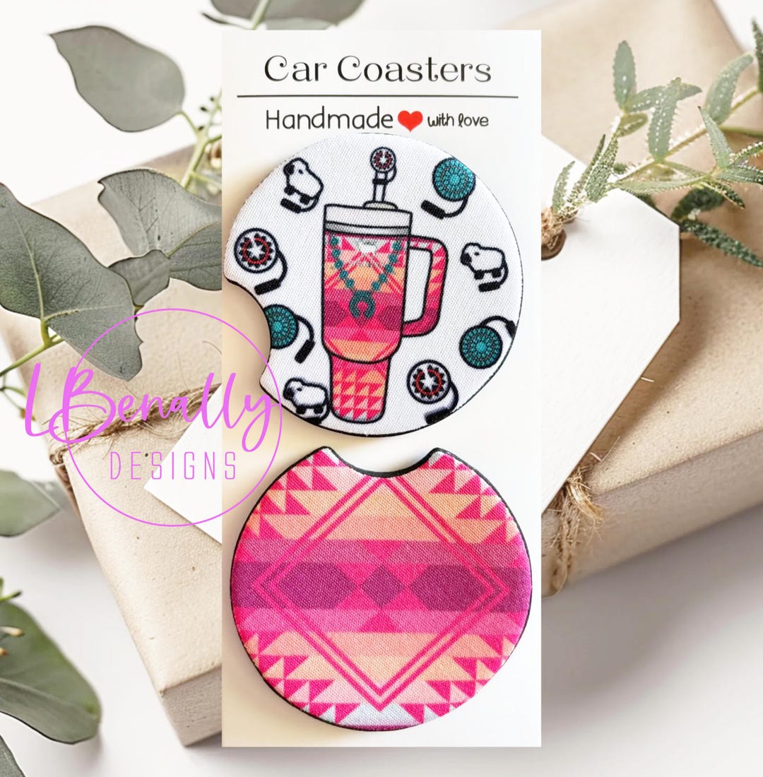 Car Coasters Set, Native Navajo Designs, Indigenous, Aesthetic ...