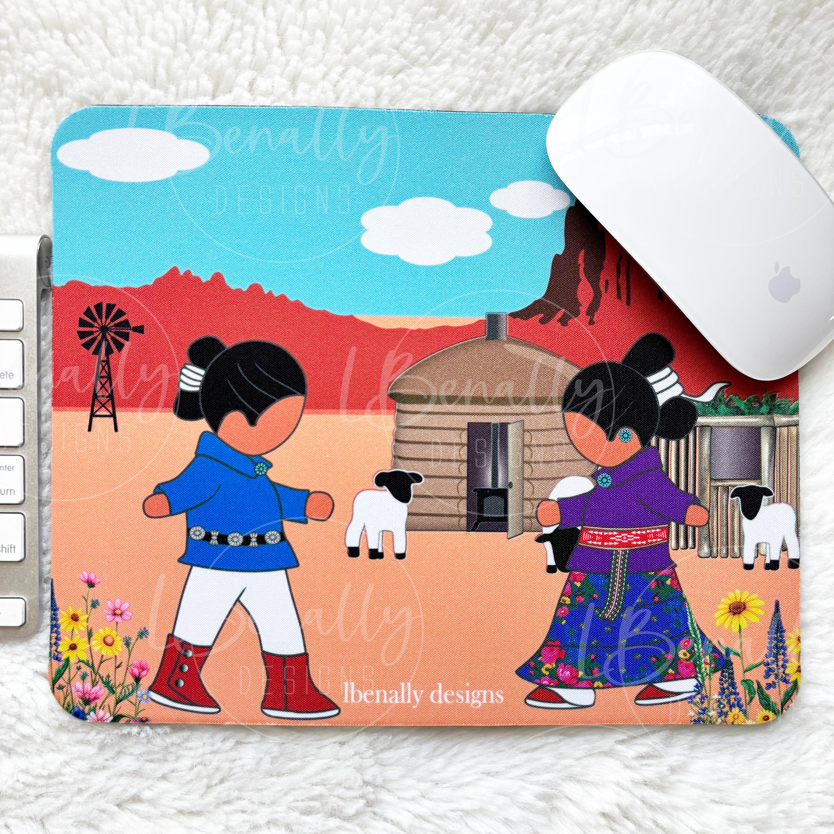 Mouse Pad, Navajo Boy Girl, Native American, Indigenous, Home Office ...