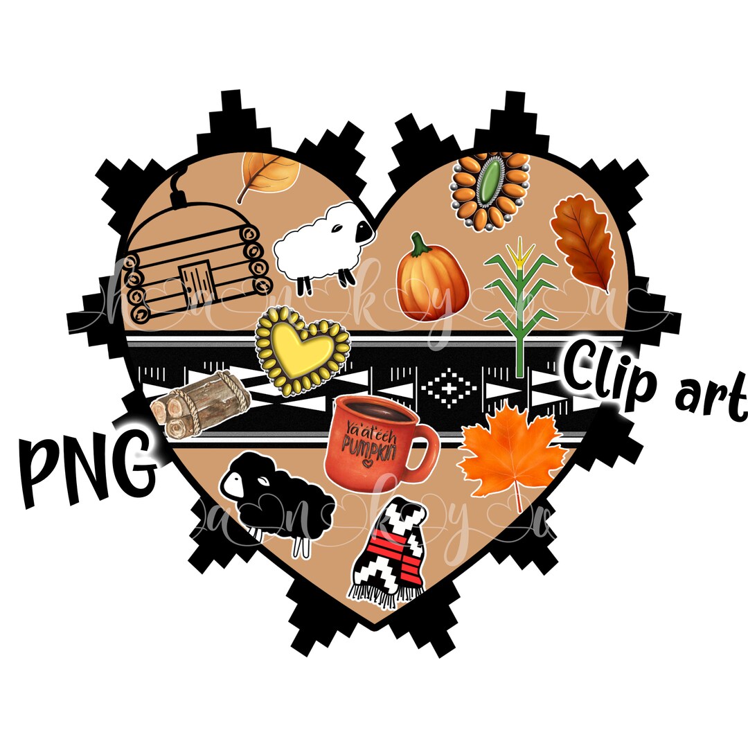 Heart Fall Dine Navajo Clip Art, PNG, Indigenous, Native American ...