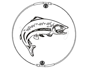 Fishing SVG Steelhead Trout Fish SVG Trout Fish Cut File - Etsy