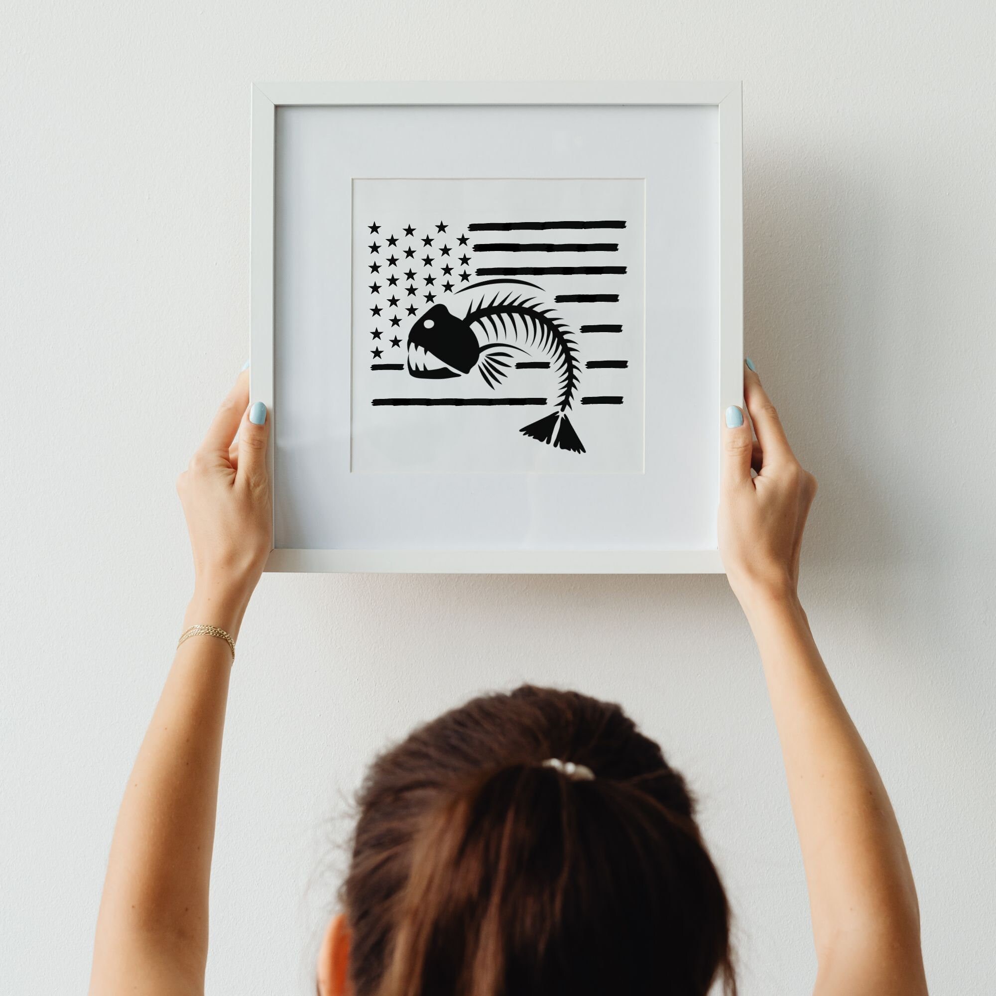 Skeleton Fish Vector Fishing Logo Fish Skeleton Clipart for - Etsy