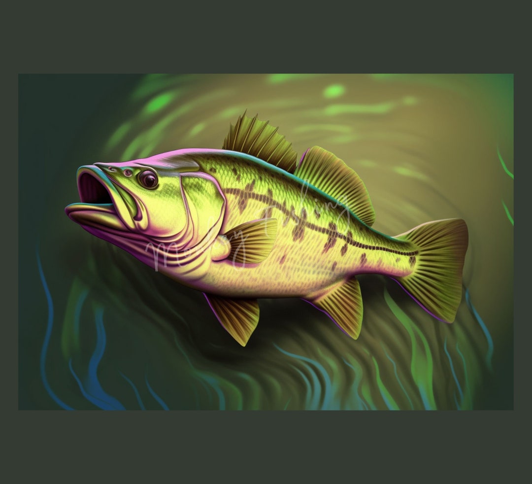 Bass Fishing Decor, Largemouth Bass Fishing Pictures for Framing ...