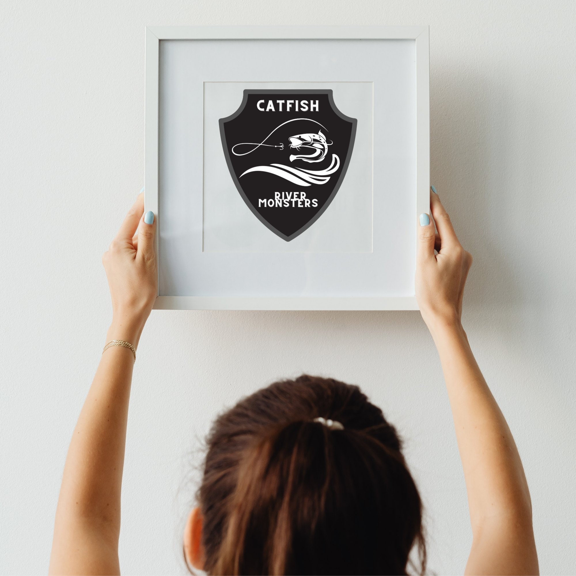 Catfish Fishing Vector Logo Clipart for Digital Download for Printing ...