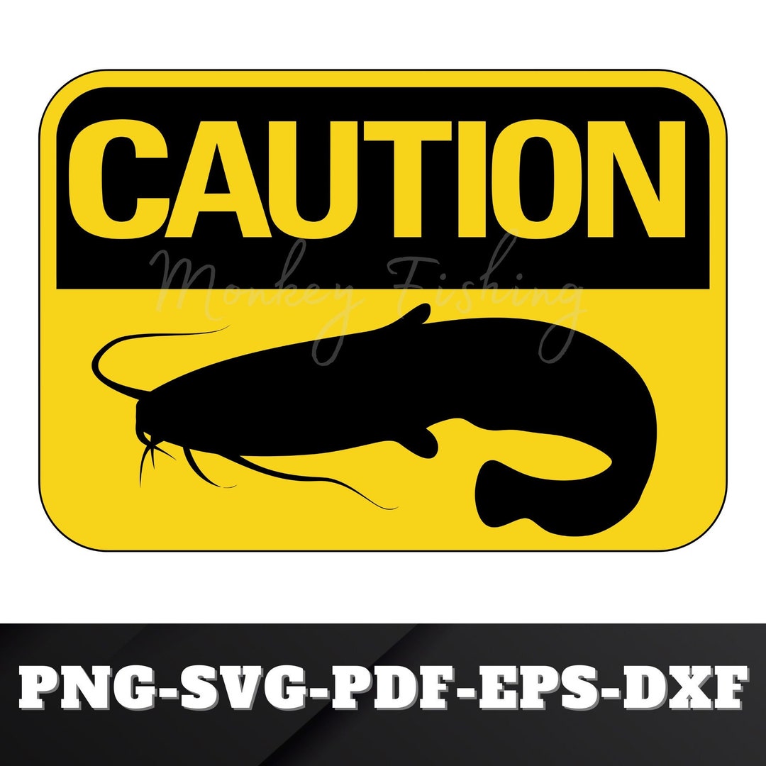 Catfish Fishing Vector Logo Clipart for Digital Download for Printing ...