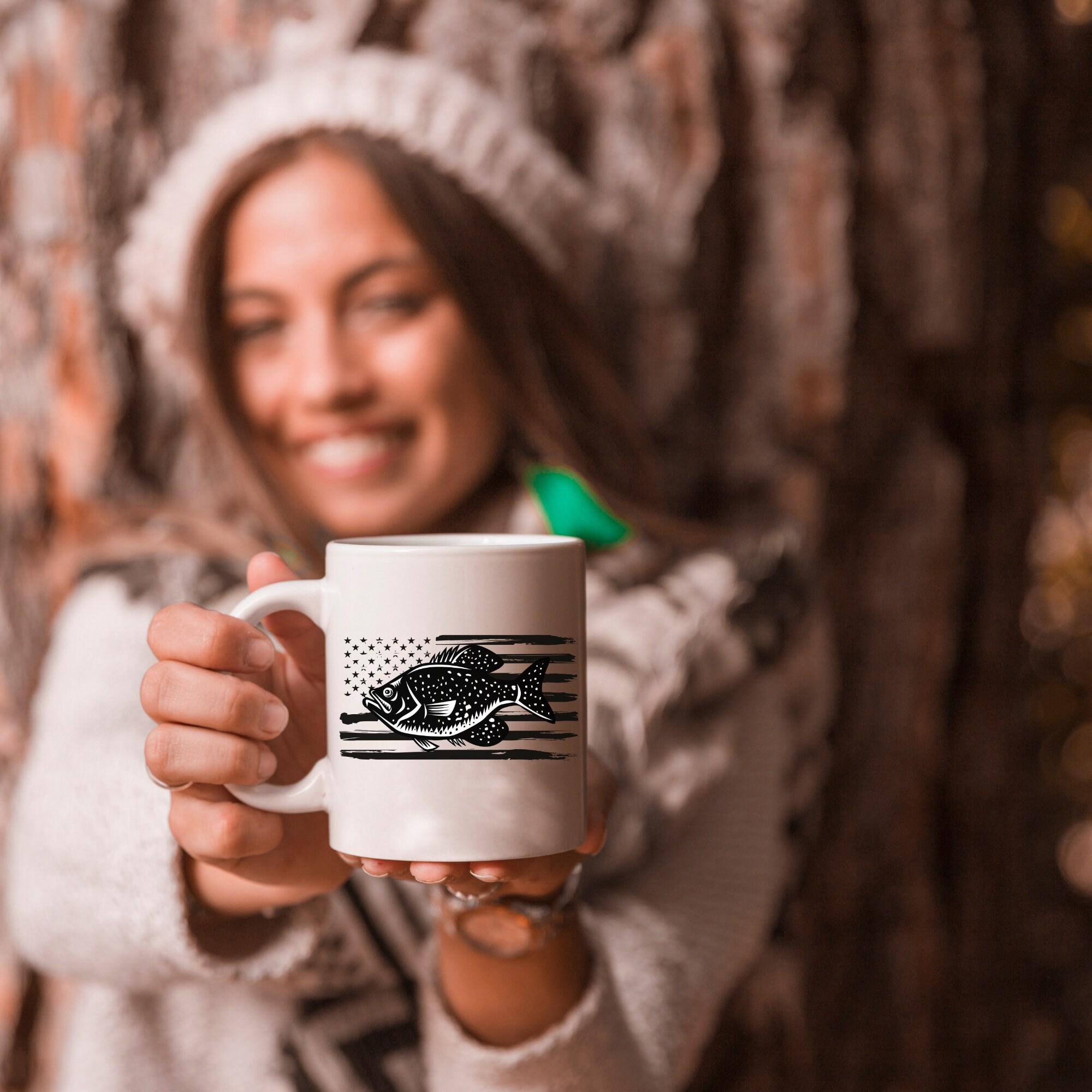 Crappie Fishing Flag USA Clipart for Digital Download for Printing / T ...