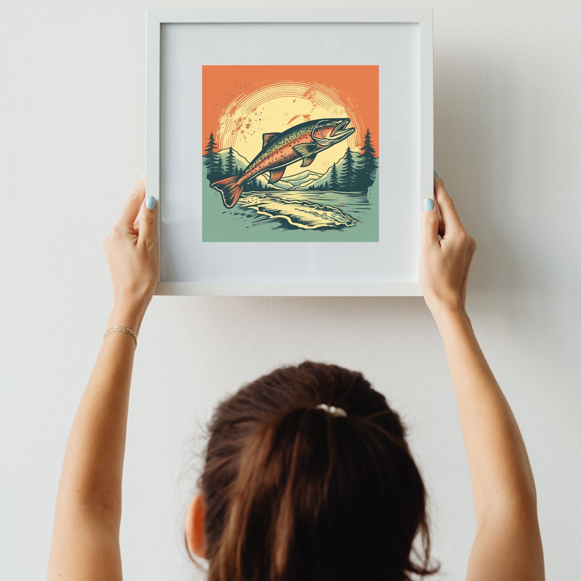 Trout Fishing Decor, Fishing Pictures for Framing, , Fishing Home ...