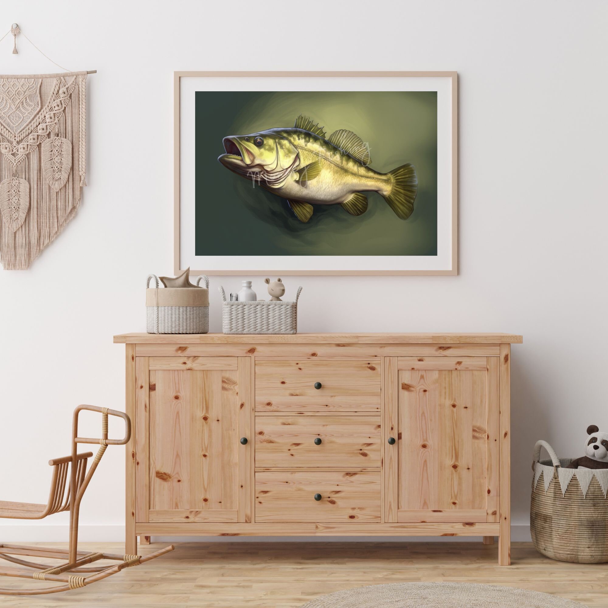 Bass Fishing Decor, Largemouth Bass Fishing Pictures for Framing ...