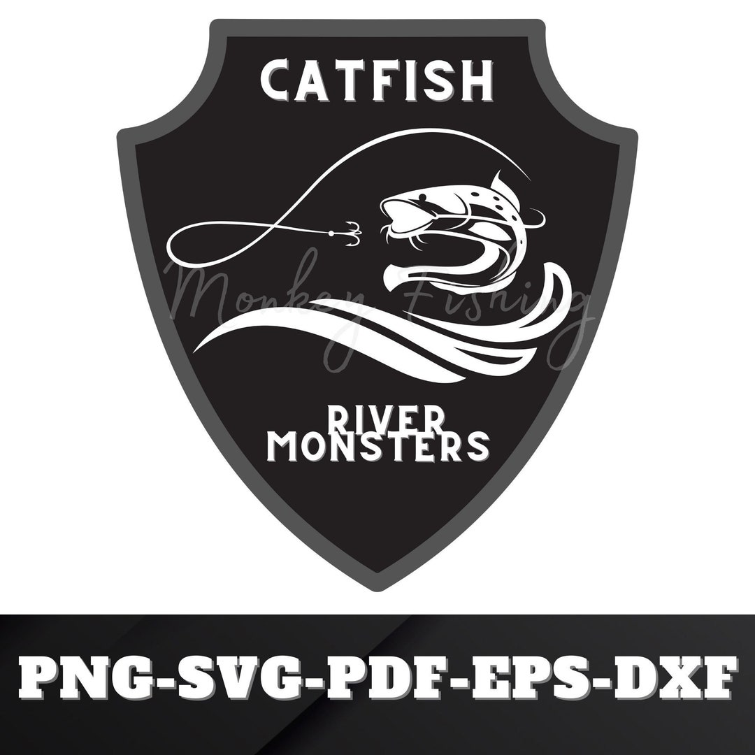 Catfish Fishing Vector Logo Clipart for Digital Download for Printing ...