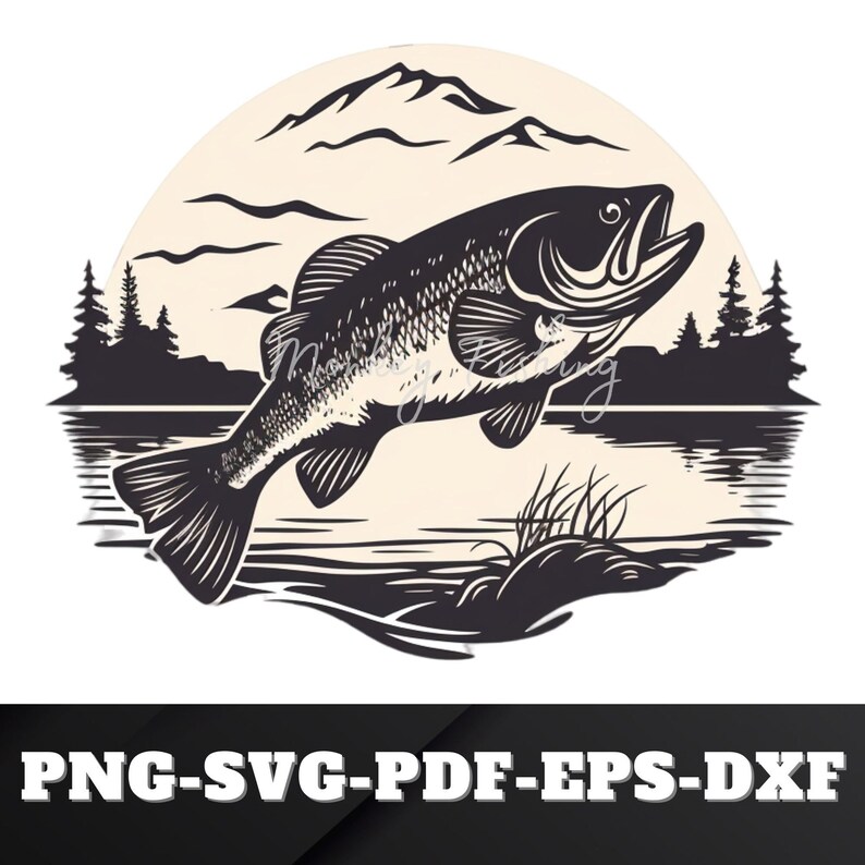 Largemouth Bass Vector Clipart for Digital Download for Print - Etsy