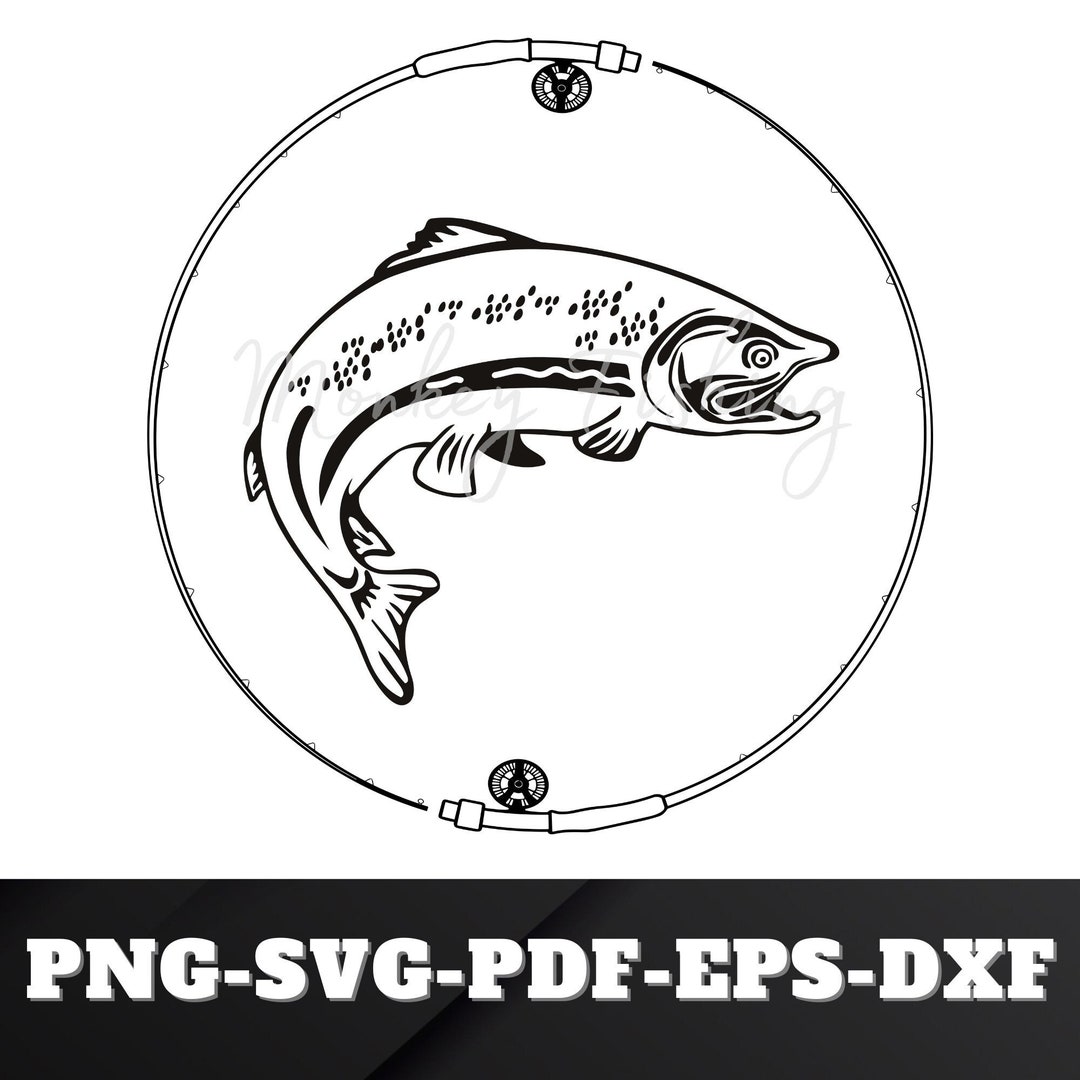 Trout Fishing Svg, Trout Fish Svg, Trout Svg, Trout Fish Clipart, Trout ...