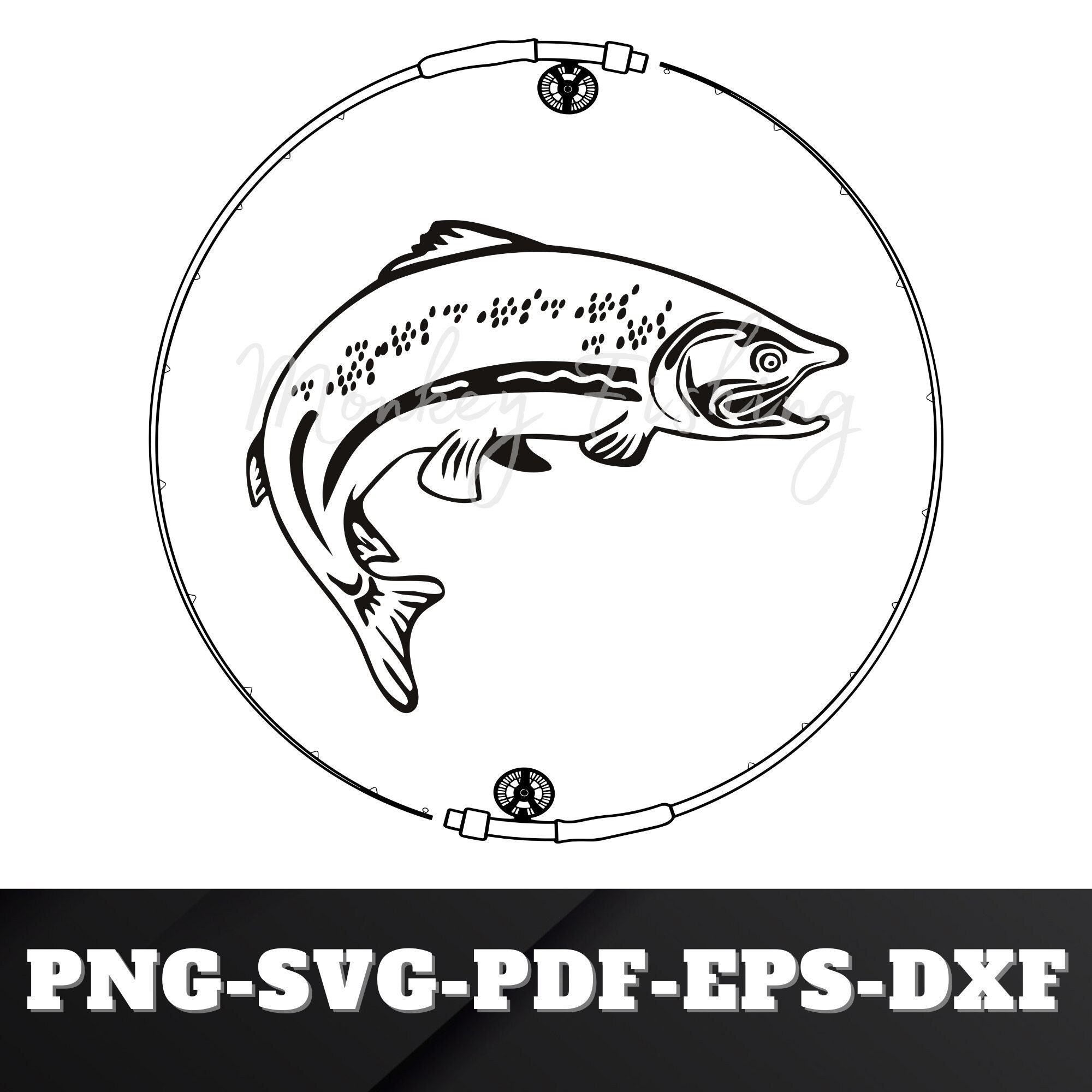 Trout Fishing Svg, Trout Fish Svg, Trout Svg, Trout Fish Clipart, Trout ...