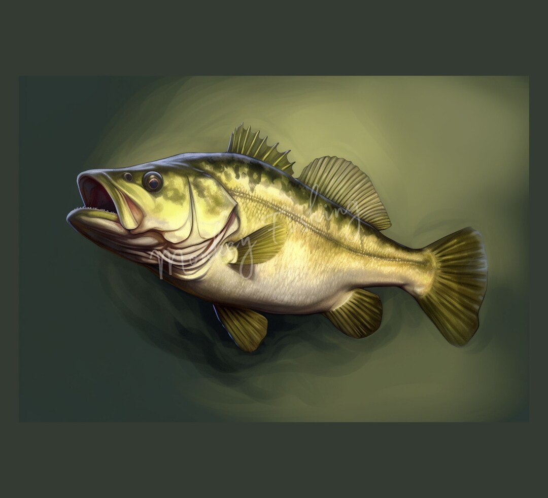 Bass Fishing Decor, Largemouth Bass Fishing Pictures for Framing ...