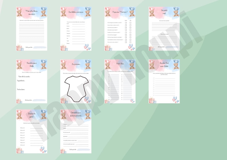 Printable Gender Reveal Games - Pink and Blue Theme - Pack of 15 Gender Reveal Party Games, Baby ...