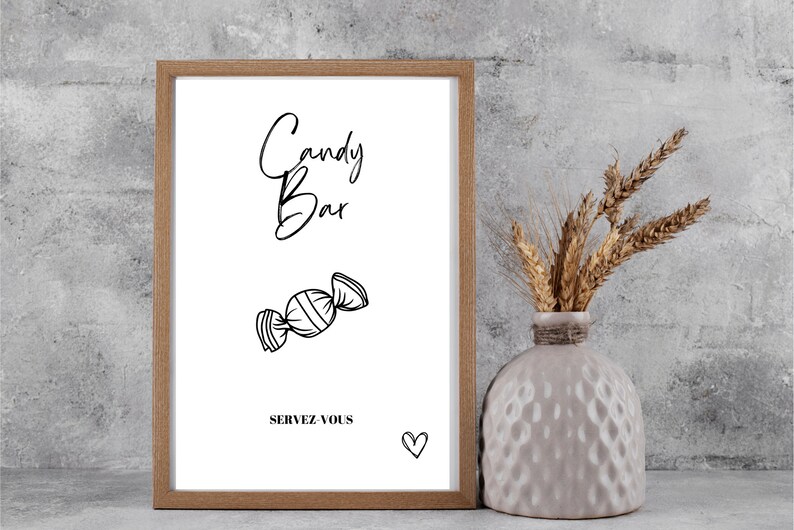 Candy Bar Poster, Candy Bar. Ready to Download for Weddings, Baptisms ...