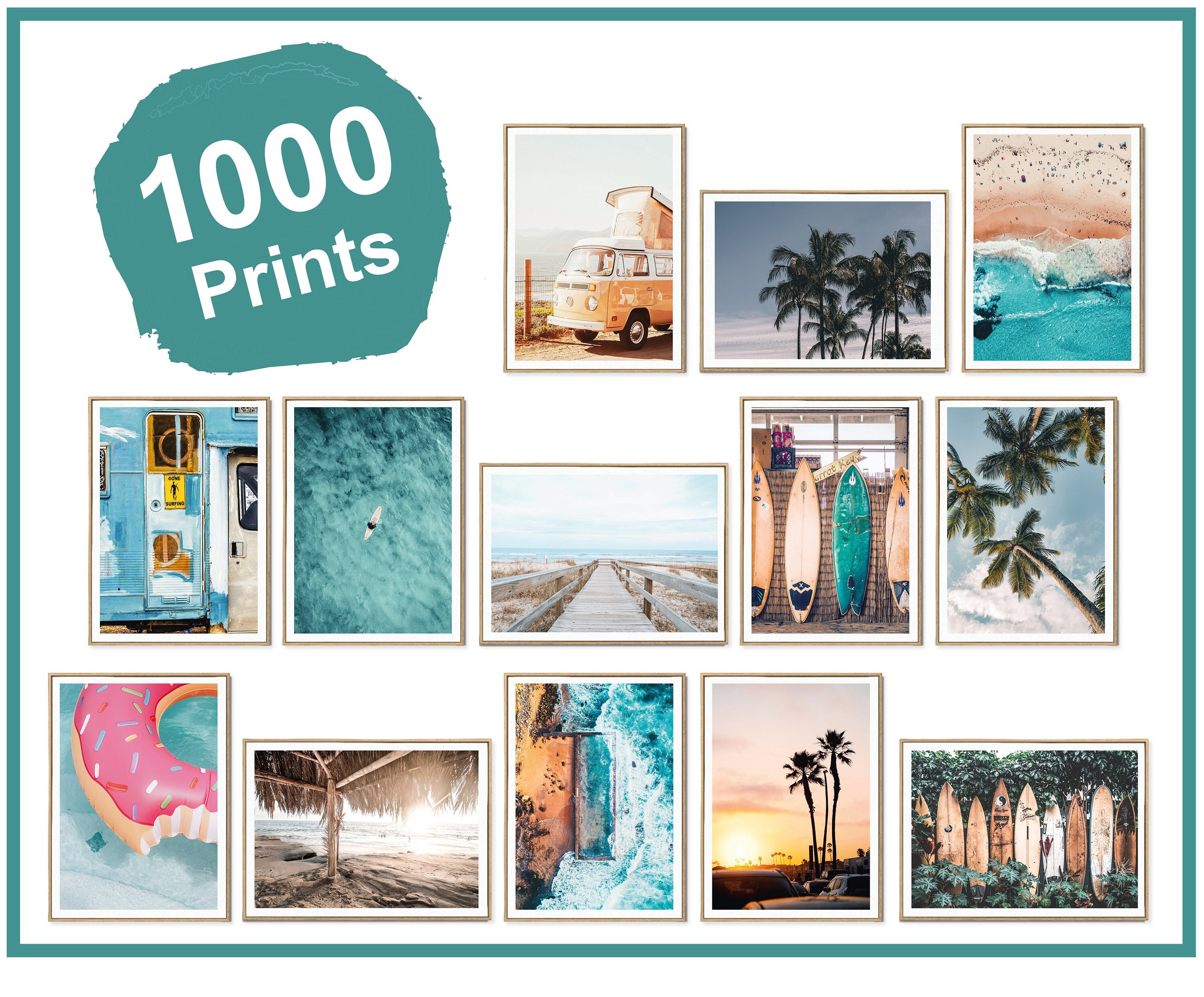 1000 Prints BEACH Collection, Beach Wall Art, Ocean Print, Coastal ...