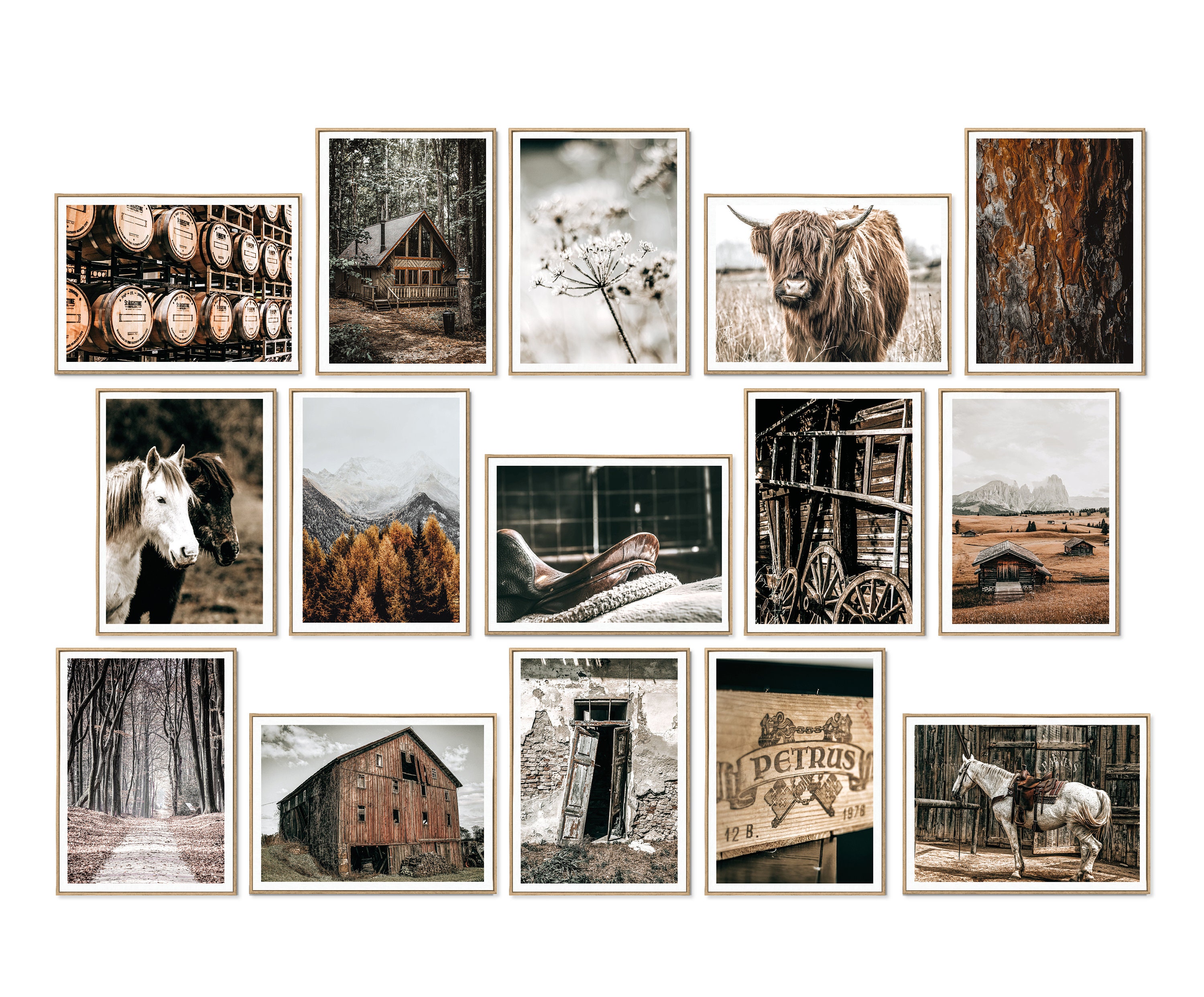 500 Prints RUSTIC Collection, Rustic Wall Art, Farmhouse Decor, Rutic ...
