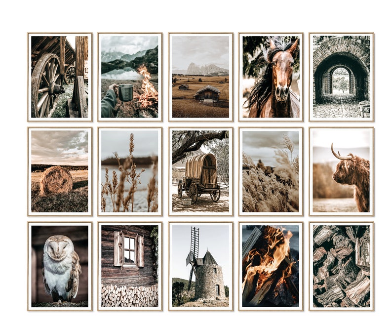 500 Prints RUSTIC Collection Rustic Wall Art Farmhouse - Etsy